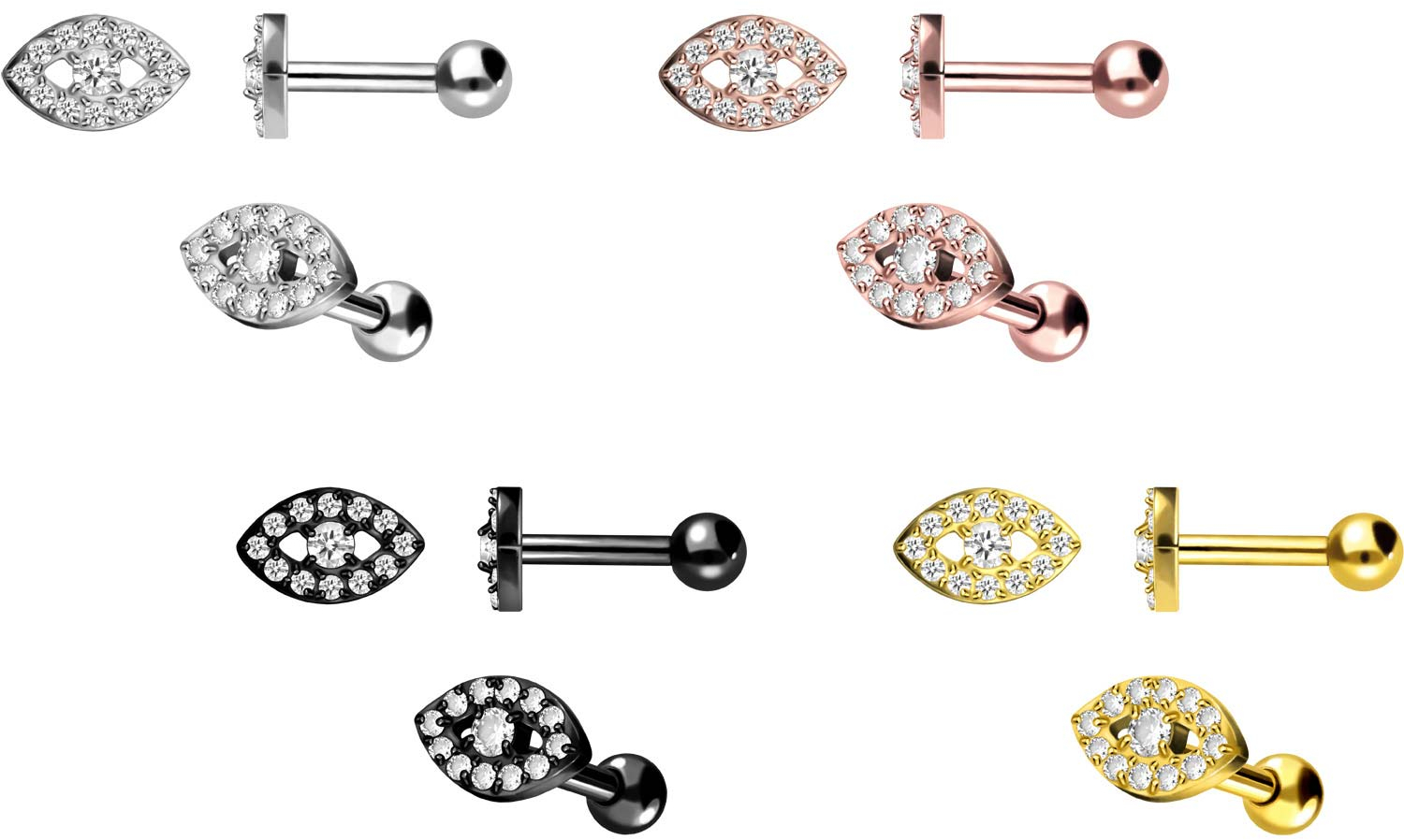 Titanium ear piercing CRYSTAL EYE | PIERCINGLINE